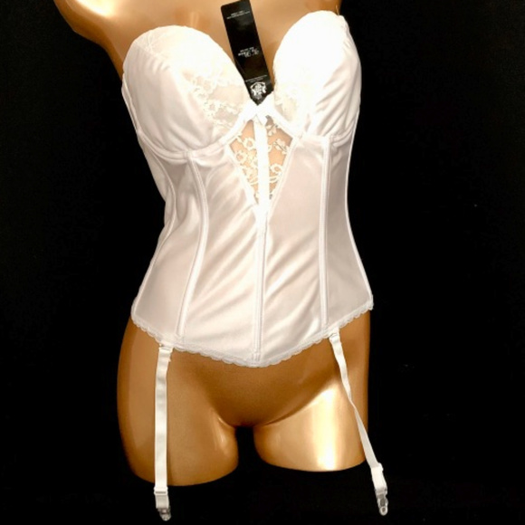Va Bien Intimates And Sleepwear Vabien Low Plunge Bustier White